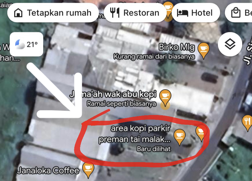 Google Maps Area Kopian di Kota Malang Diganti Jadi Area Preman Tukang ...